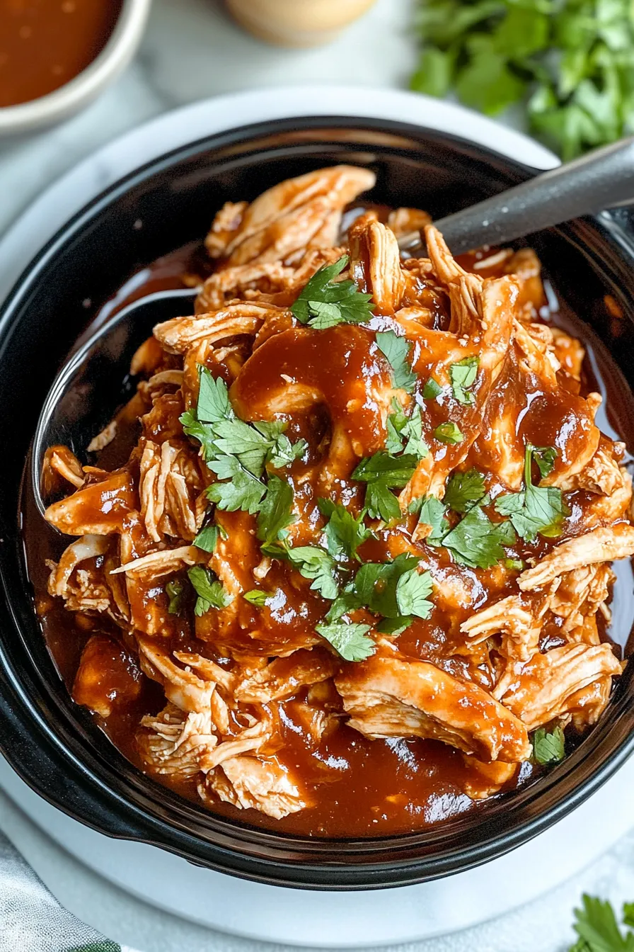 Slow Cooker BBQ Pulled Chicken – Eva Recipe