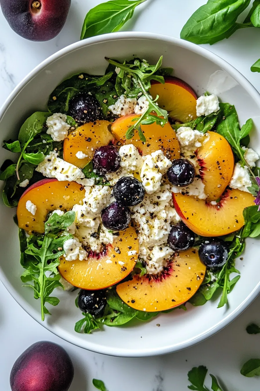 Blueberry Peach Feta Salad – Eva Recipe