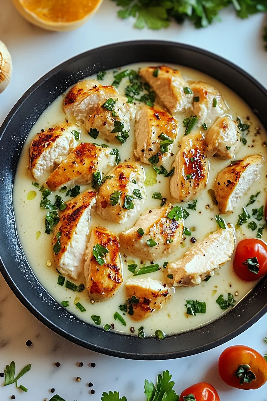 Creamy Garlic Chicken – Eva Recipe