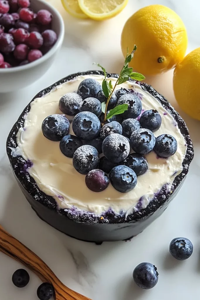 No-Bake Lemon dazzling Blueberry cream Cake – Eva Recipe