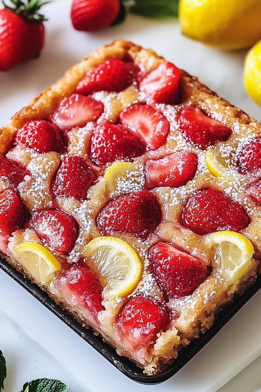 Strawberry Lemon Blondies – Eva Recipe