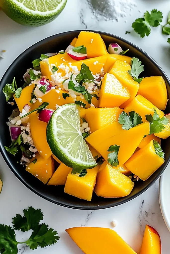 Refreshing Mango Salad with Lime Dressing – Eva Recipe