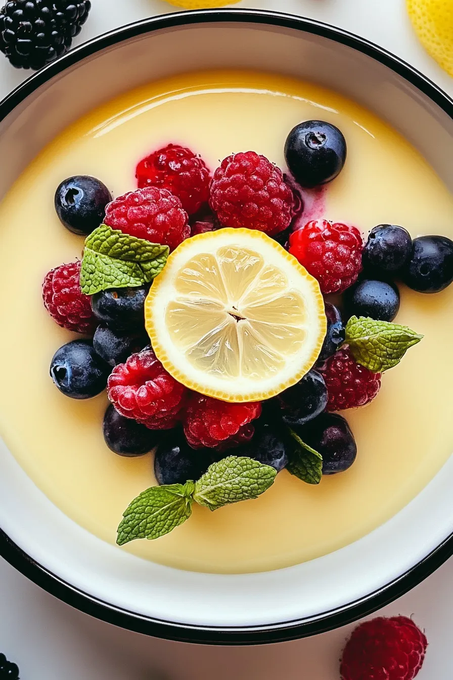 Creamy Lemon Posset with Fresh Berries – Eva Recipe