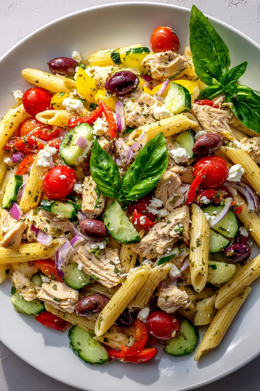 Mediterranean Chicken Pasta Salad – Eva Recipe