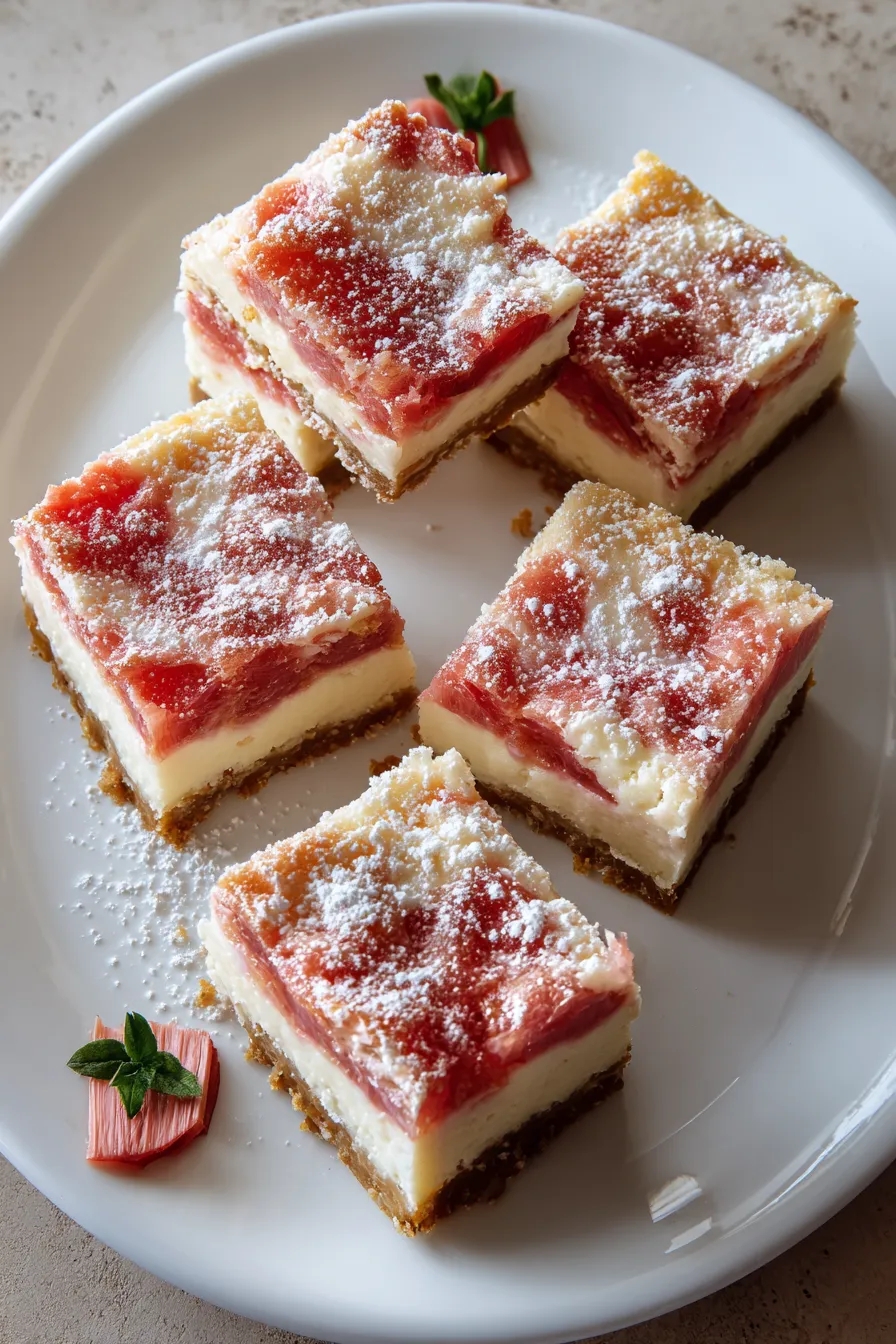 Rhubarb Cheesecake Squares – Eva Recipe