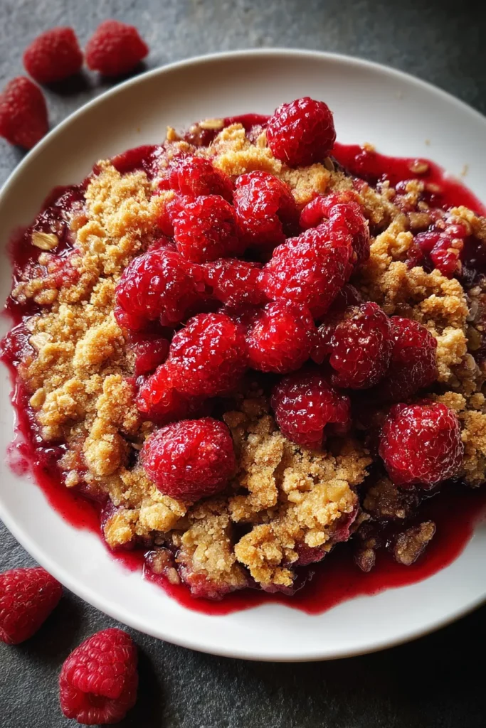 Warm Spiced Raspberry Crumble – Eva Recipe