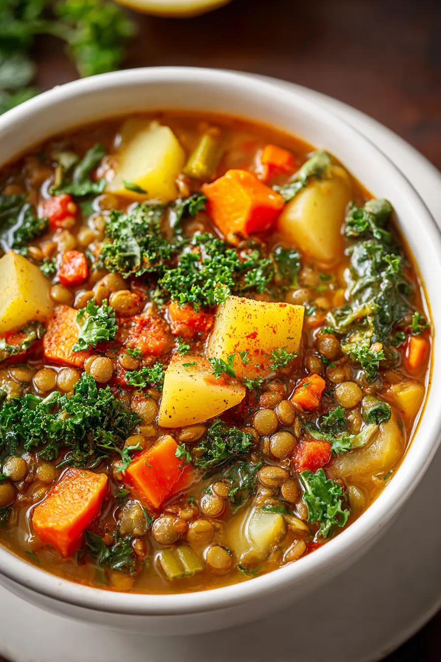Hearty Lentil and Potato Soup – Eva Recipe