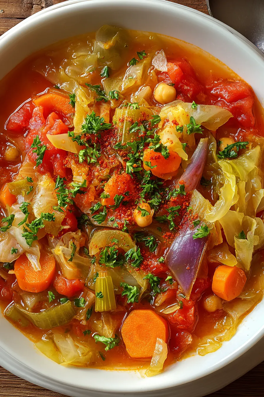 Hearty Spiced Vegetable Cabbage Soup – Eva Recipe
