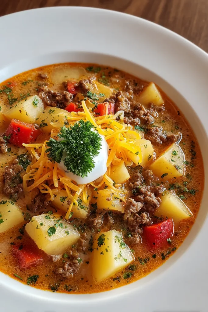 Hamburger Potato Soup – Eva Recipe