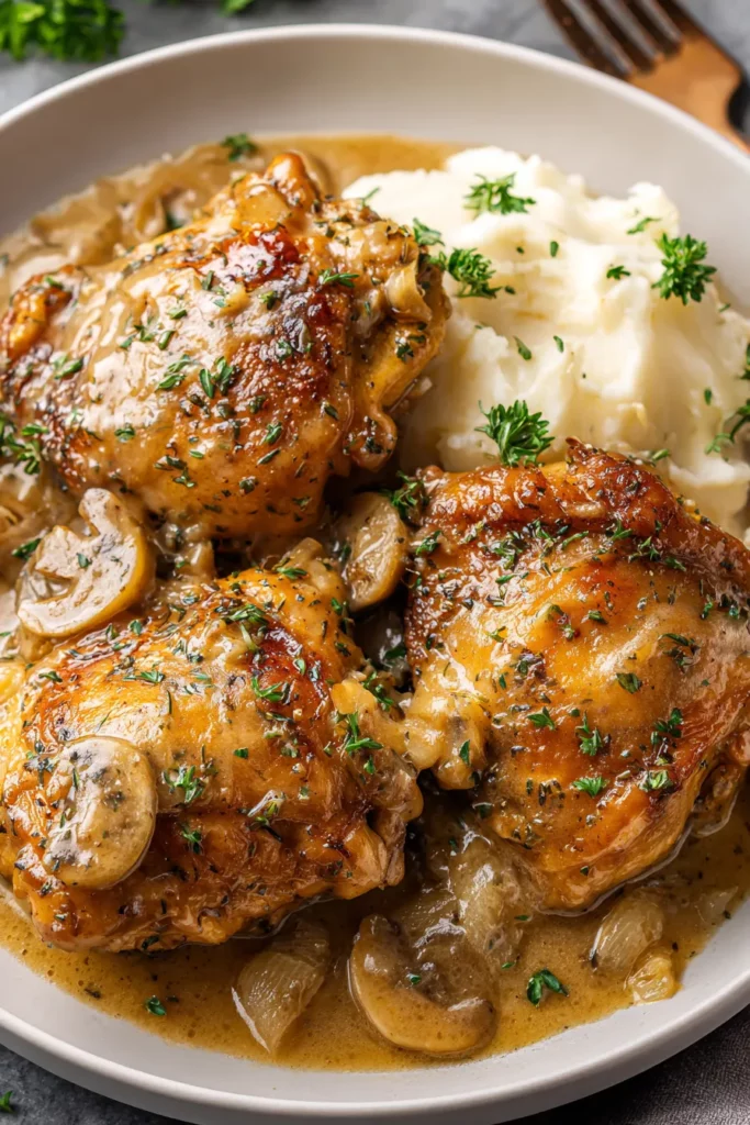 Crockpot Chicken Thighs and Gravy – Eva Recipe