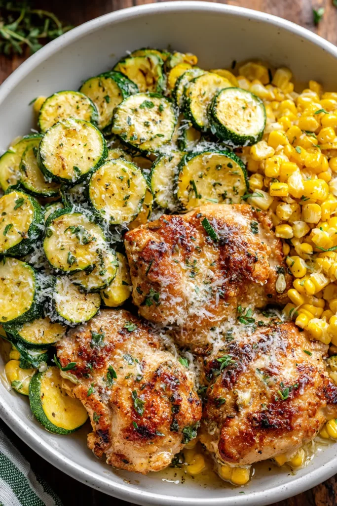 Savory Garlic Butter Chicken with Fresh Zucchini and Sweet Corn – Eva ...