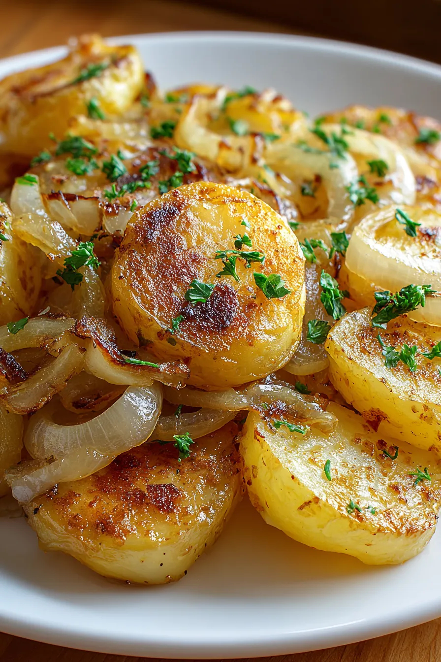 Oven Fried Potatoes & Onions – Eva Recipe