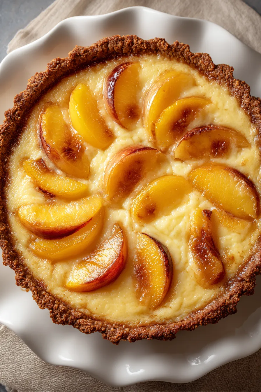 Fresh Peach Custard Pie – Eva Recipe