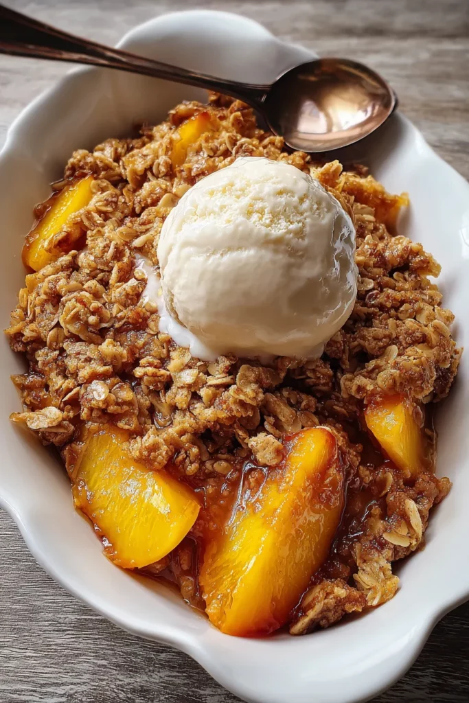 Juicy Baked Peach Crisp with Cinnamon – Eva Recipe