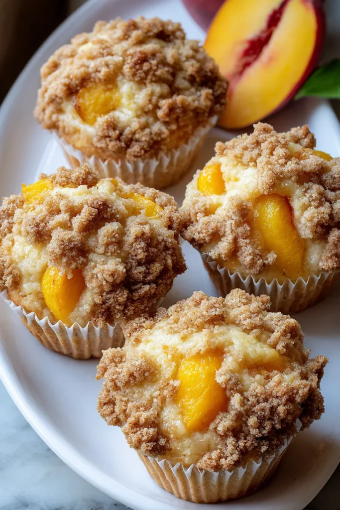 Peach Crumb Topping Muffins – Eva Recipe