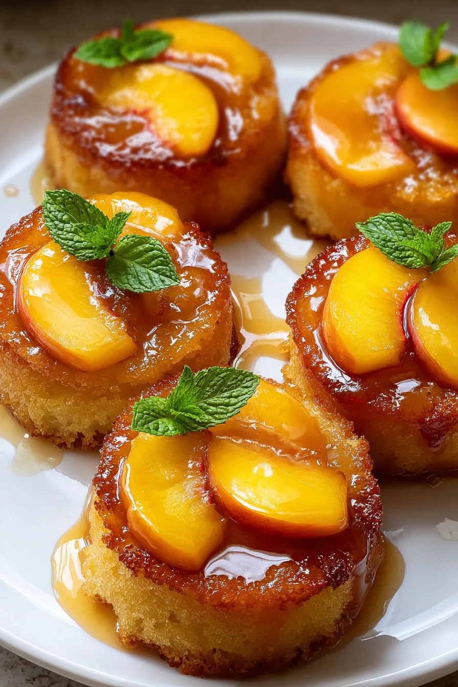 Fresh Mini Peach Upside Down Cakes – Eva Recipe