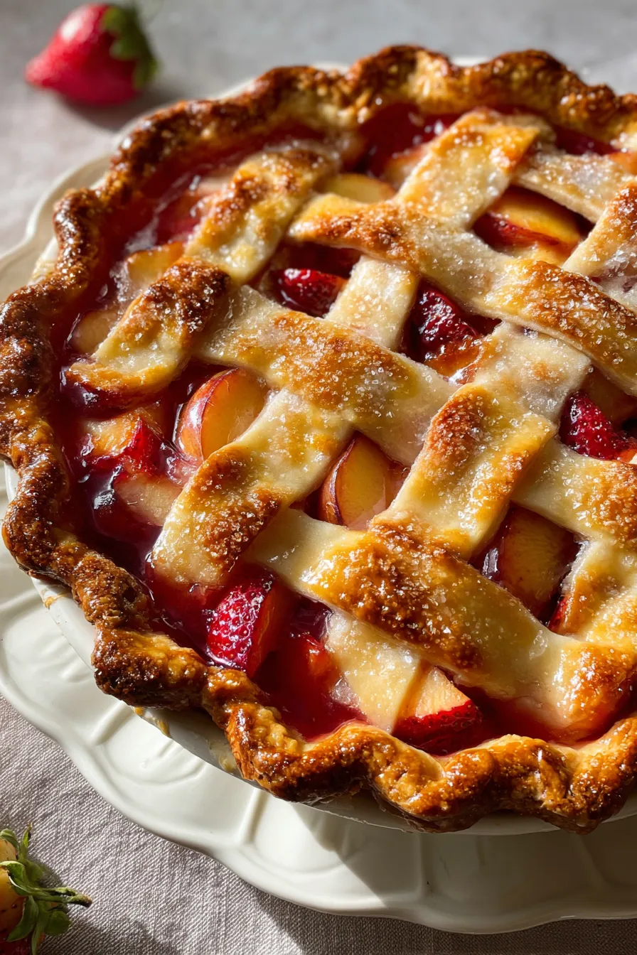 Brown Butter Strawberry Peach Pie – Eva Recipe