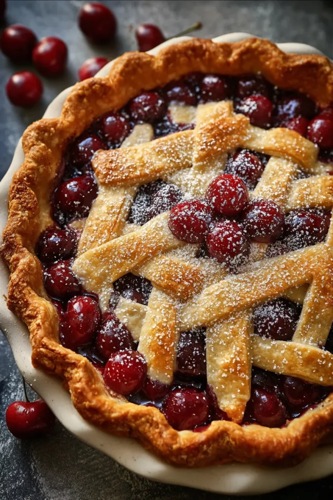 Classic Baked Cherry Pie with a Buttery Crust – Eva Recipe