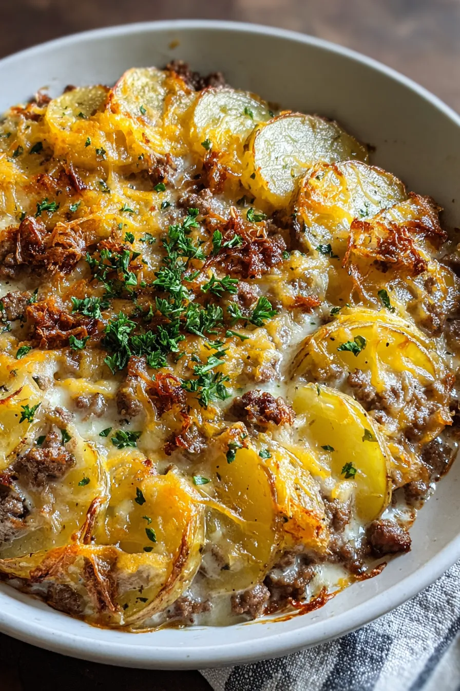 Creamy One-Pot Beef and Potato Casserole – Eva Recipe