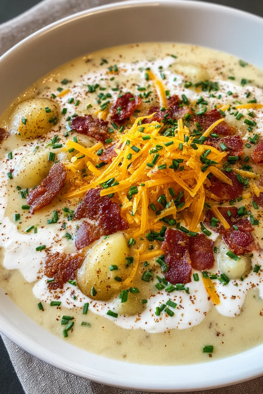 Creamy Loaded Baked Potato Soup – Eva Recipe