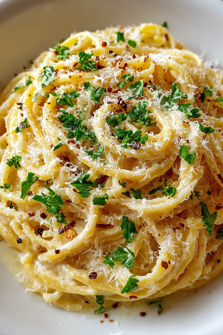 One Pot Creamy Garlic Pasta – Eva Recipe