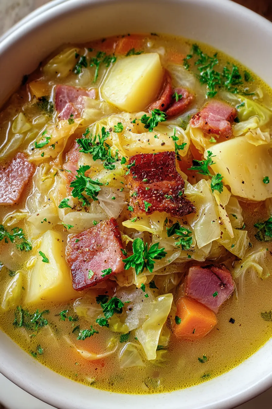 Irish Bacon, Cabbage, and Potato Soup – Eva Recipe