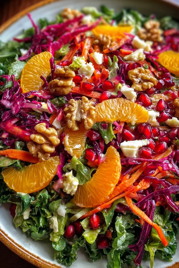 Festive Crunchy Christmas Salad with Citrus Vinaigrette – Eva Recipe
