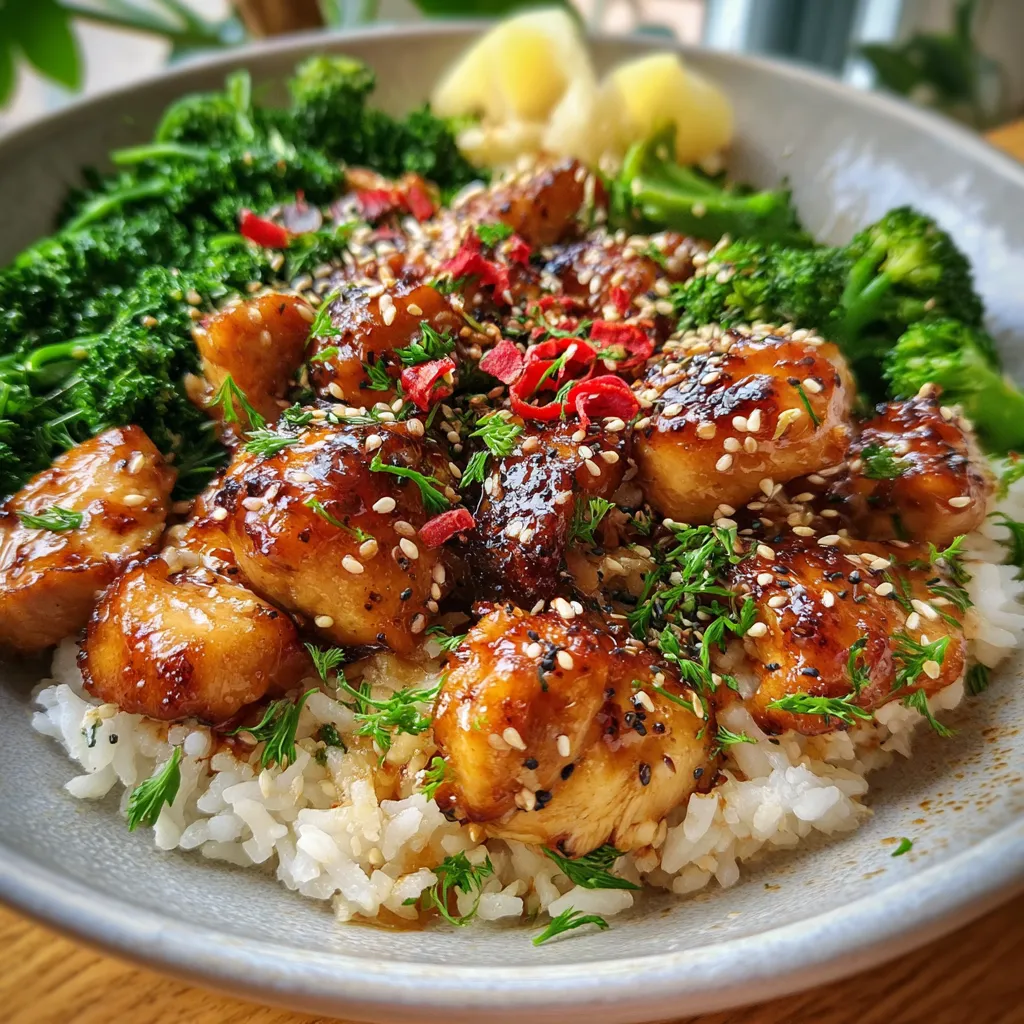Healthy Sticky Chicken Bowls – Eva Recipe