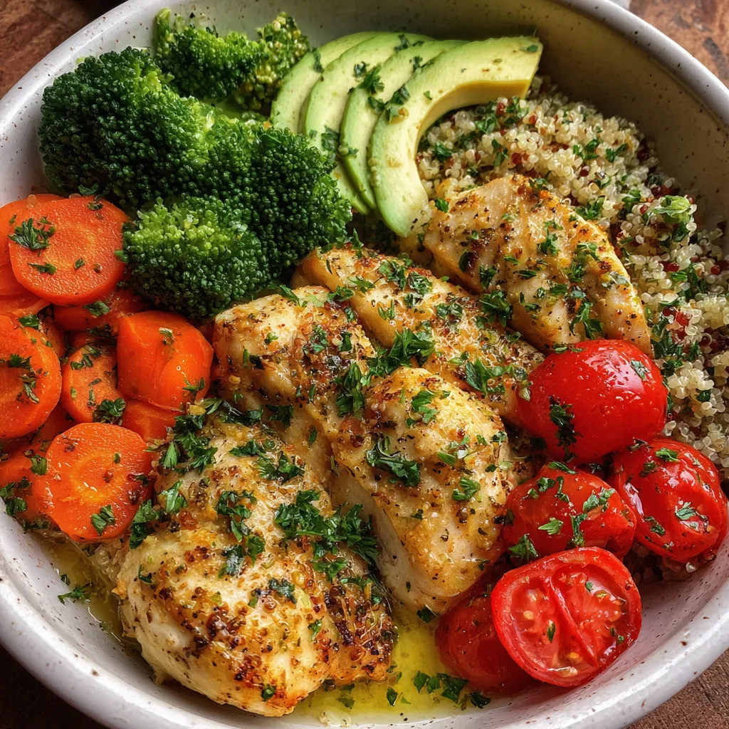 Healthy Lemon Garlic Chicken Meal Prep Bowls – Eva Recipe