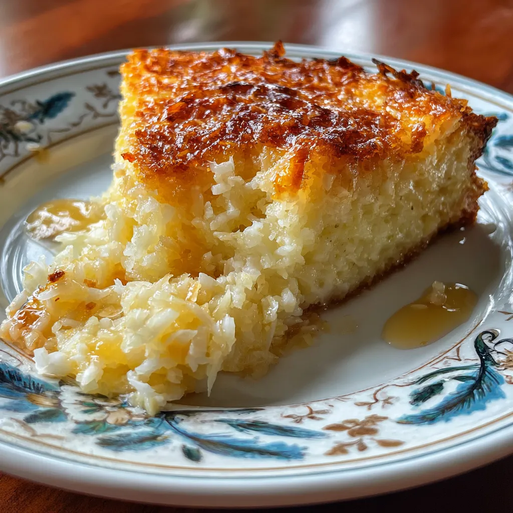 Crustless Coconut Pie – Eva Recipe